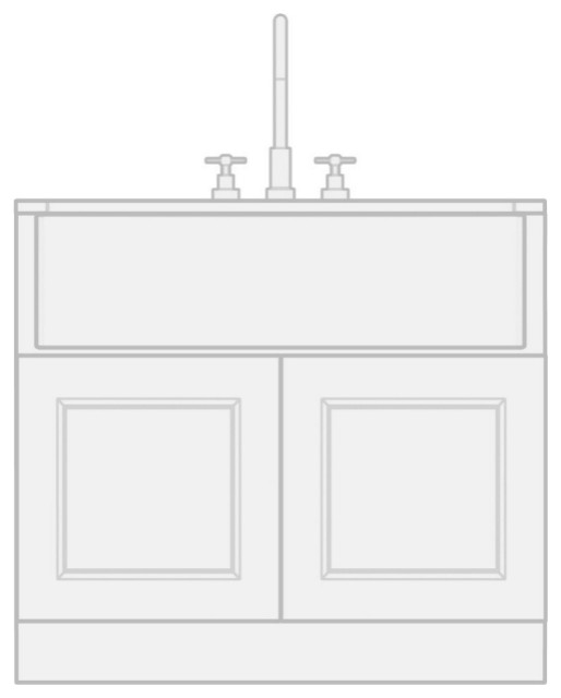 Base Sink 2Door 39w Farmhouse Raised Panel - Transitional - Kitchen ...