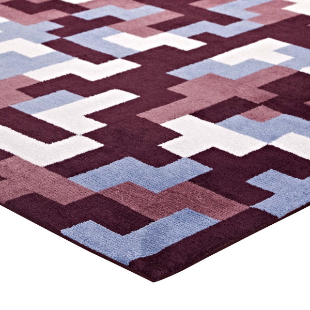 Andela Interlocking Block Mosaic 8x10 Area Rug R-1022B-810 ...
