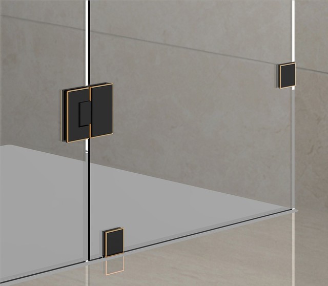 Avalux Frameless Shower Enclosure, Oil Rubbed Bronze, 36"x36"x72 ...