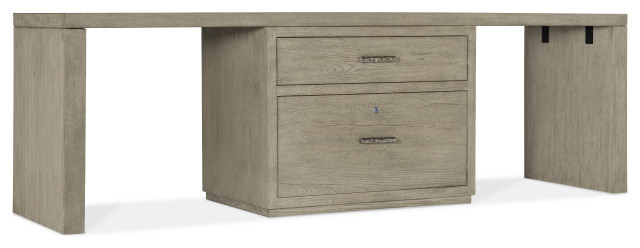 Linville Falls 96" Desk With Centered Lateral File - Farmhouse - Desks ...