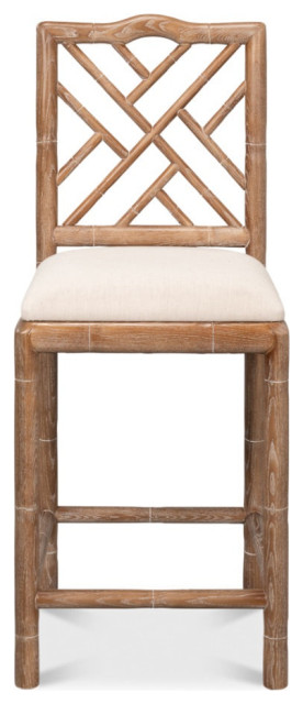 Brighton Counter Stool White Wash - Farmhouse - Bar Stools And Counter ...