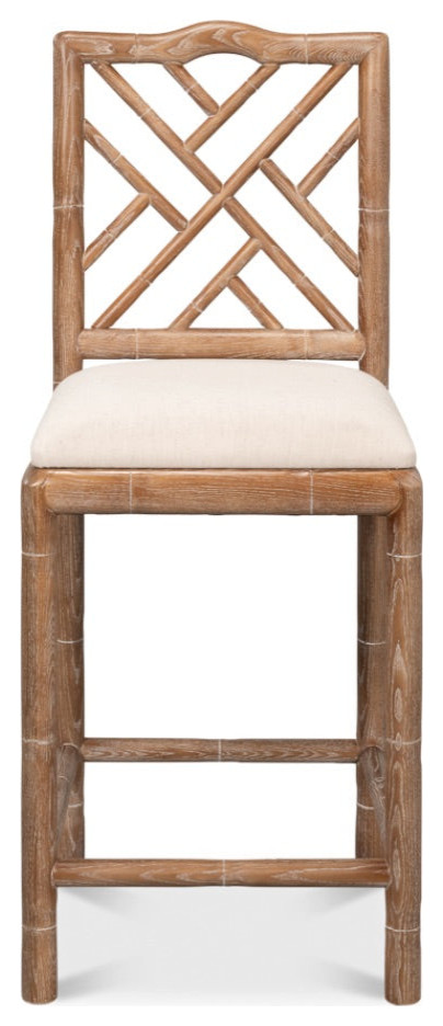 Brighton Counter Stool White Wash - Farmhouse - Bar Stools And Counter ...