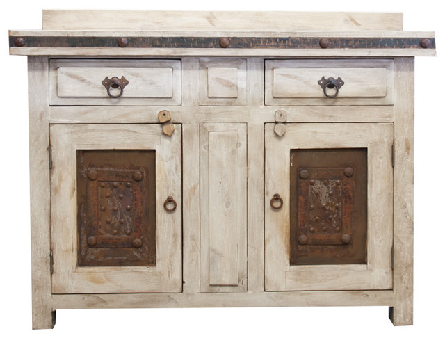 Florence Rustic White Vanity, 48"x20"x32" - Farmhouse - Bathroom ...