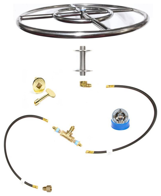 36" Double Ring and Kit for Pre Plumbed Natural Gas/Propane ...