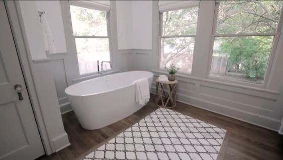 Tile rug inlay for hardwood kitchen floor?