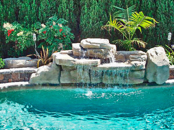 Tropical Waterfall Pool Designs