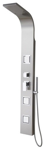 Lenox Stainless Steel Waterfall Shower Panel With Pulsating Body Sprays - Contemporary - Shower ...