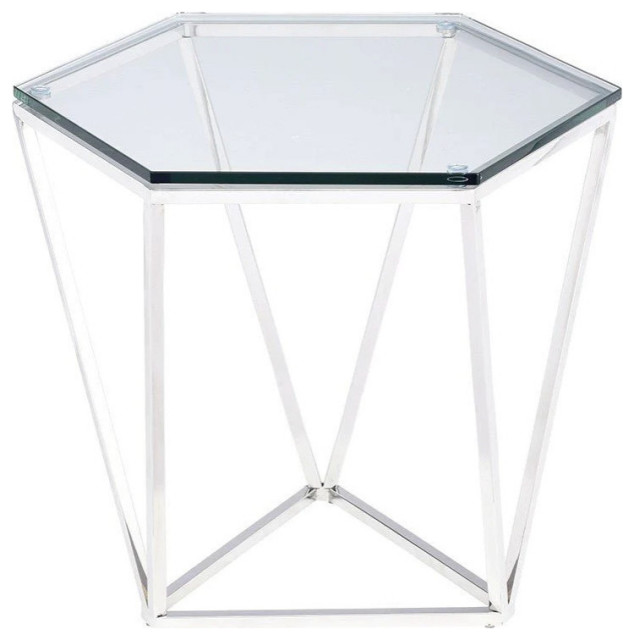 Faye Silver Side Table - Contemporary - Side Tables And End Tables - by ...