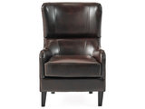 GDF Studio Ellery Brown Leather Club Chair - Transitional - Armchairs ...