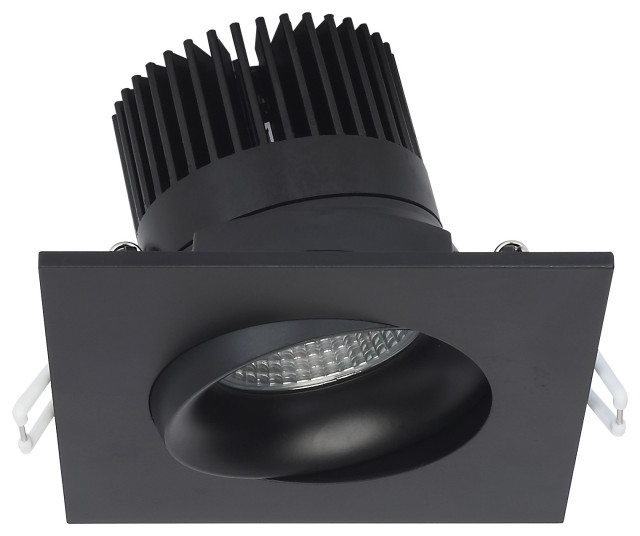 12 Watt LED Downlight - Gimbaled - 3.5 in. - 120 Volt - Square - Remote ...