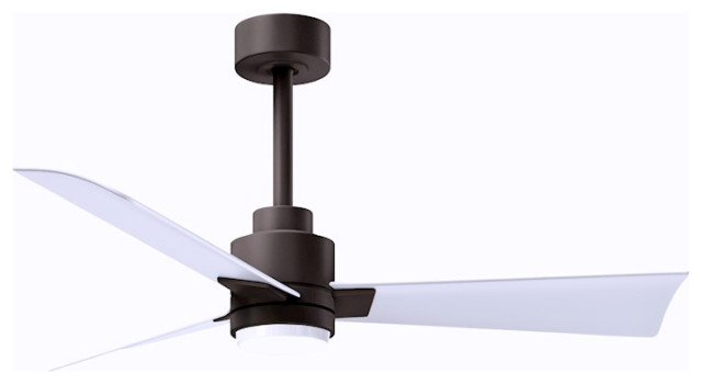 Matthews Fan Alessandra 1 3 Blade 42" Ceiling Fan, Bronze/White, AKLK ...