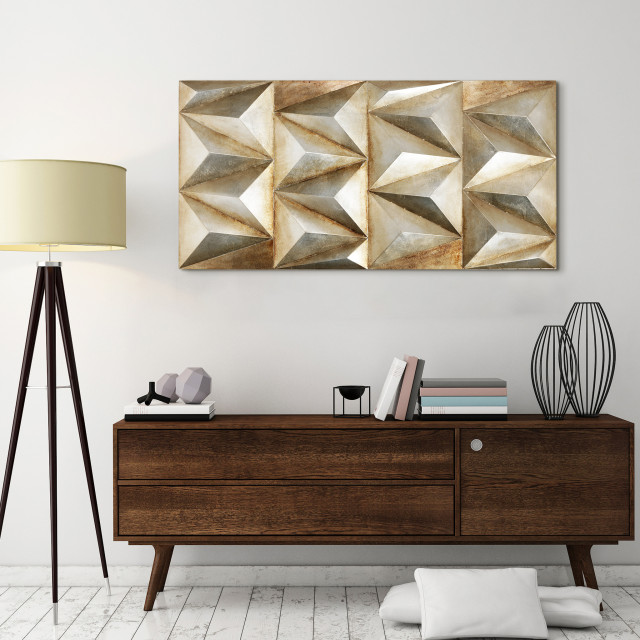 "Steel" Mixed Media Iron Hand Painted Dimensional Wall Art ...