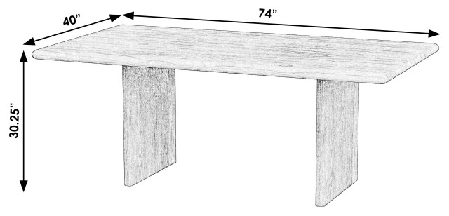 Halmstad Wood Panel Dining Table - Transitional - Dining Tables - by ...