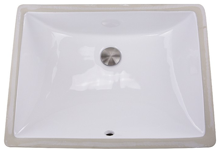Nantucket Sinks UM-18x13-W 18 Inch Undermount Ceramic Sink In White ...