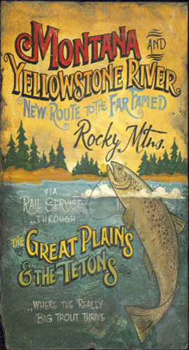 Montana Vintage Wooden Sign, 15"x26" - Rustic - Novelty Signs - by My ...