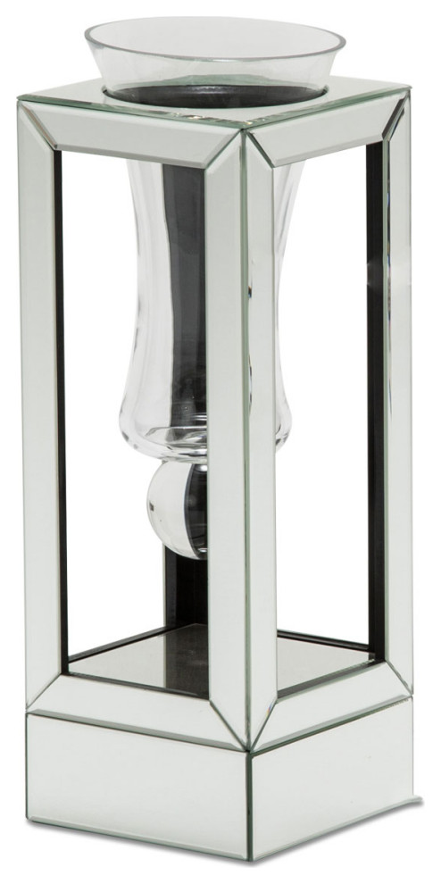Montreal 22" Mirrored Glass Vase - Vases - by Michael Amini | Houzz