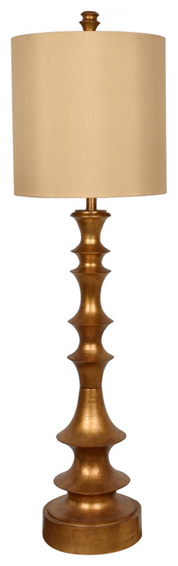 Crestview Langston Table Lamp With Gold Leaf Finish CVAVP659 ...