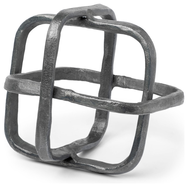 Willem I Black Metal Open Cube Decor Object - Contemporary - Decorative ...