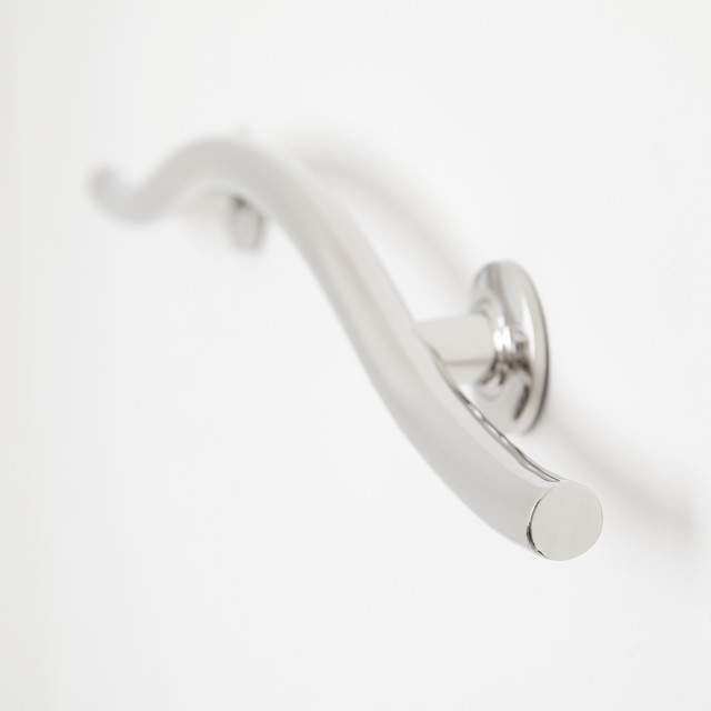 30" Maverick Double Arched Curved/Wave Bathroom Shower Grab Bar ...