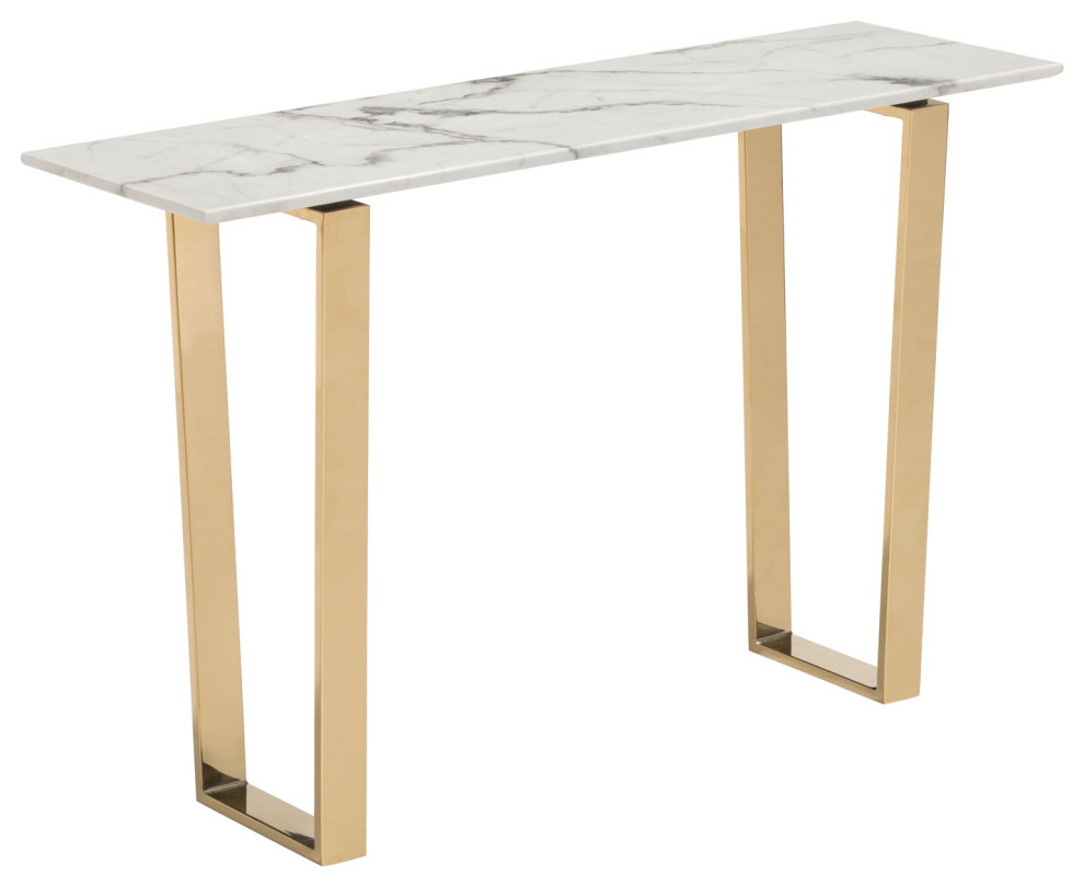 Modern White Marble Sofa Console Table - Contemporary - Console Tables ...