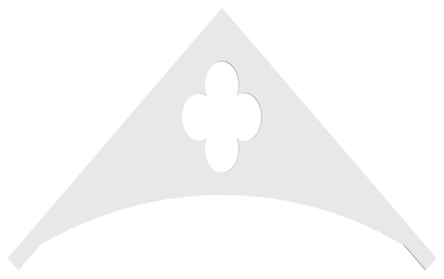 60"Wx10"Hx1"P, 4/12 Pitch Brontes Architectural Grade PVC Gable ...