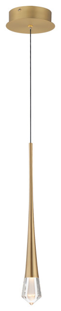 Pierce LED Pendant, Gold - Contemporary - Pendant Lighting - by ...