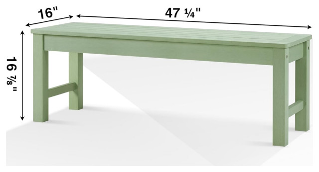Outdoor Bench, Polystyrene Construction With Straight Legs & Slatted ...