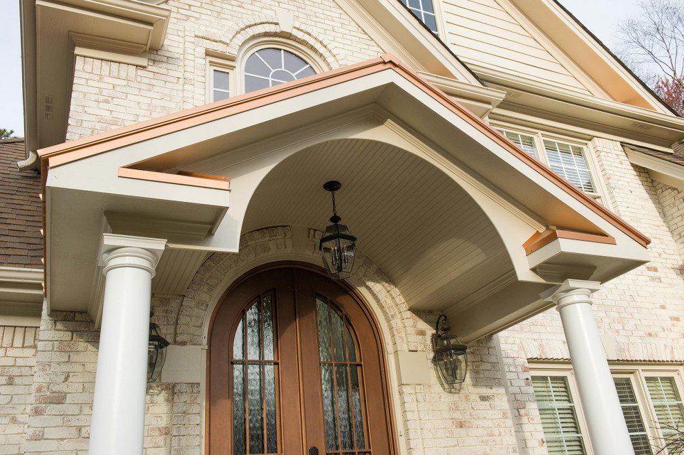 Gable portico with copper features - Traditional - Exterior - Atlanta ...