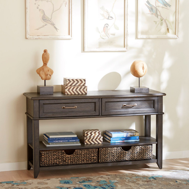 Holtzlander 2 Drawer Sofa Table - Transitional - Console Tables - by ...