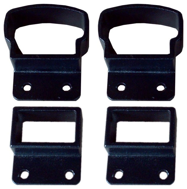 Contractor Deck Railing Fixed Level Post Connection Kits, H Black ...