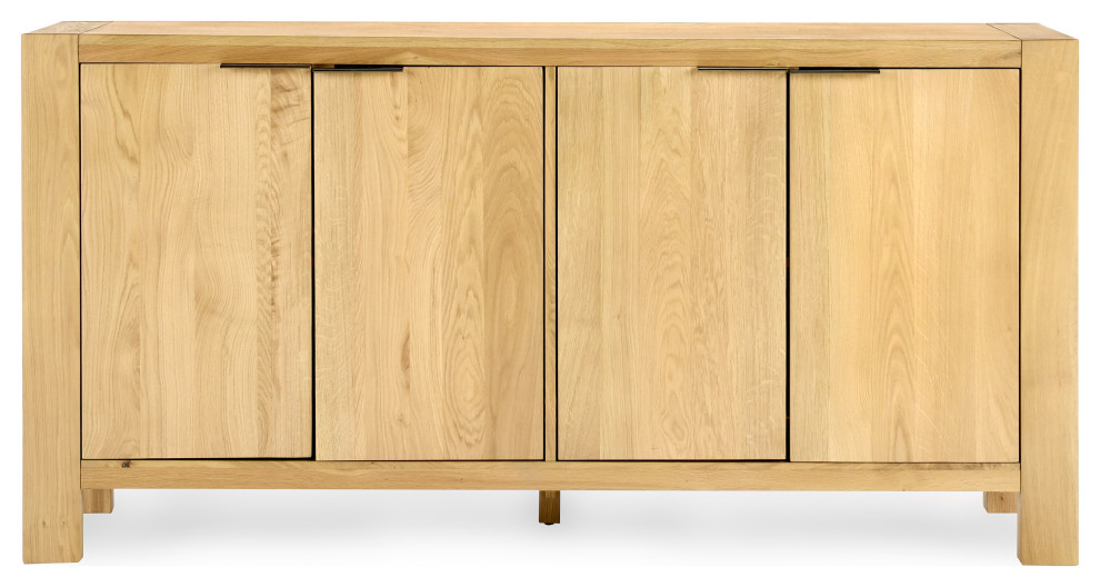 Parsons Four Door Sideboard, Natural - Transitional - Buffets And Sideboards - by Kosas | Houzz