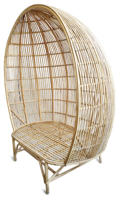 Bamboo Shell Canopy Bench - Tropical - Accent And Storage Benches - by ...