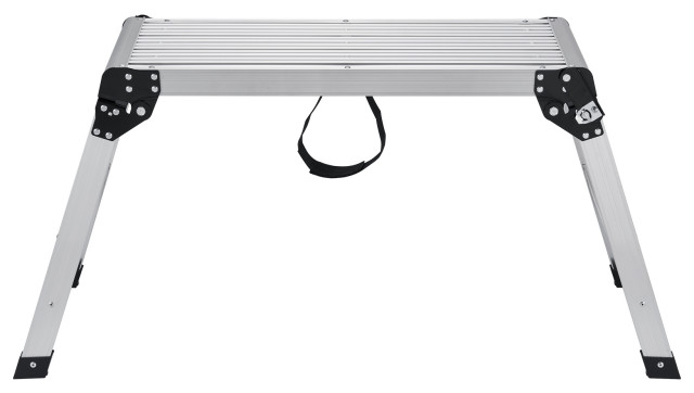 VEVOR Aluminum Folding Work Platform Drywall Ladder 330lbs Non-slip ...