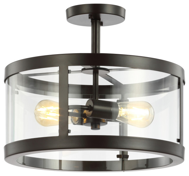 Modern Glass Fluorescent Flush Kitchen Ceiling Light | Shelly Lighting