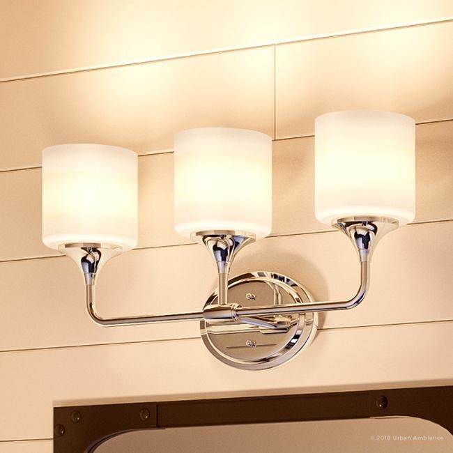 Luxury Contemporary Bath Vanity Light, Chrome, Coventry Series ...