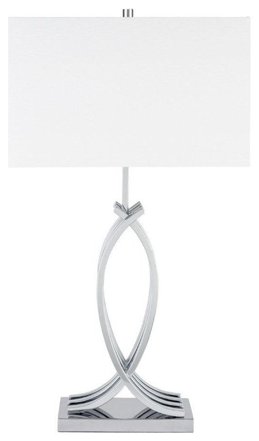 Unity in Chrome LED Table Lamp with USB Charger - Contemporary - Table ...