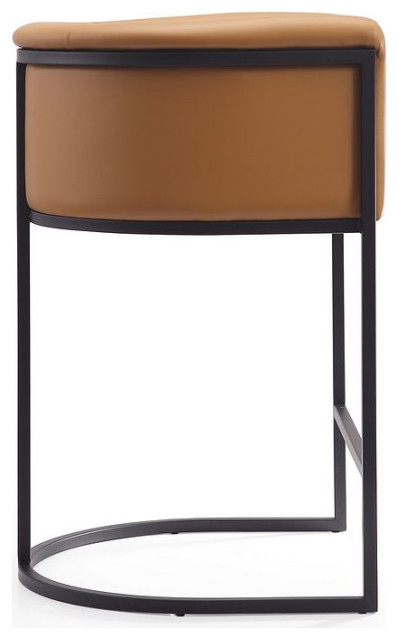 Cosmopolitan Counter Stool, Camel and Black, Set of 2 - Transitional ...