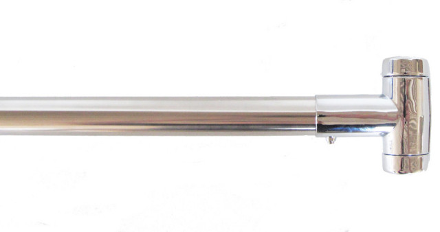 Hardware House Adjustable Curved Shower Rod - Modern - Shower Curtain ...