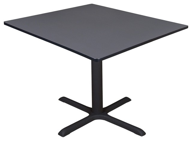 Cain 48" Square Breakroom Table, Gray, 48" - Contemporary - Dining ...