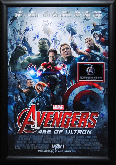 Avengers Signed Movie Poster, Custom Frame - Contemporary - Prints And ...