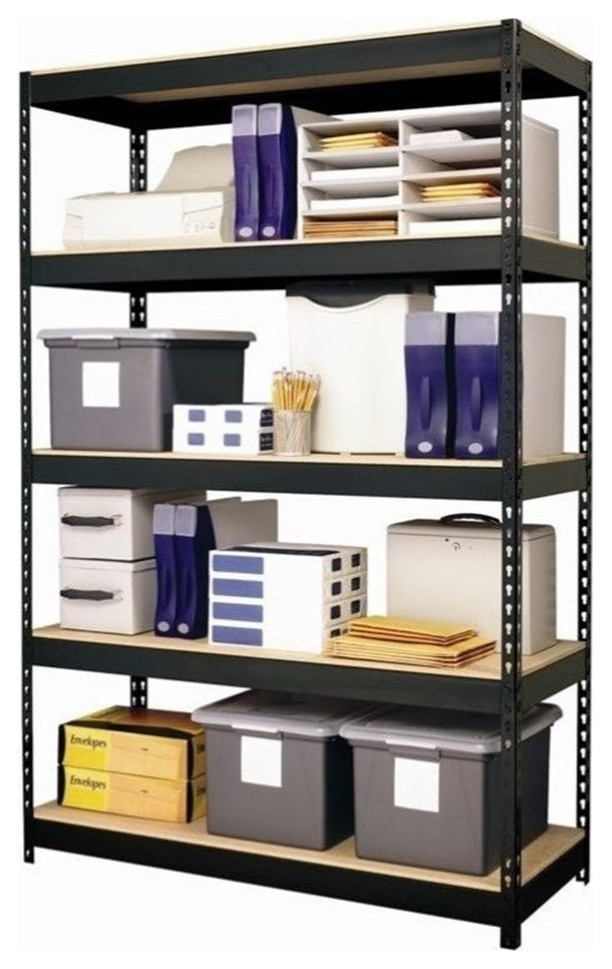 Pemberly Row 48x72 Heavy Duty 5 Shelf Storage Unit - Transitional ...