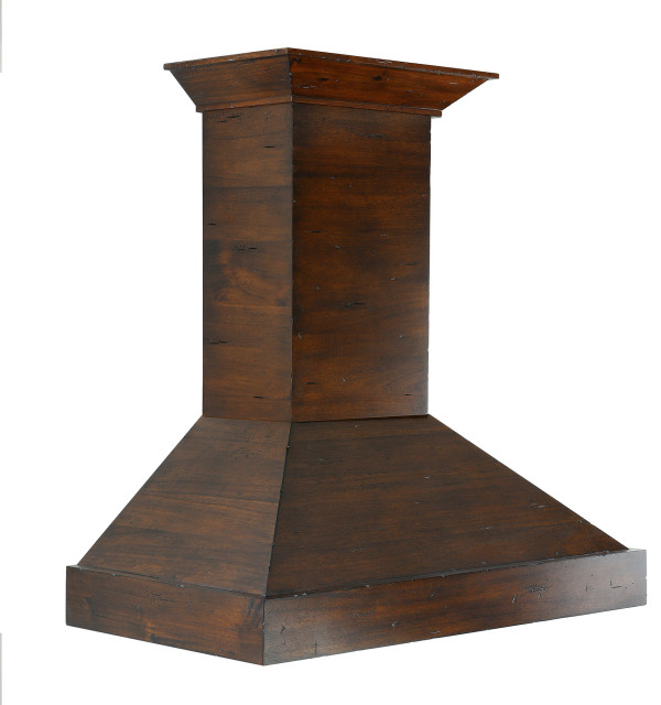 ZLINE 30 in. Wooden Wall Mount Range Hood, Walnut Includes Motor, KBRR ...