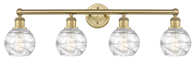 Athens Deco Swirl 4 33" Bath Vanity-Light Antique Brass - Industrial ...