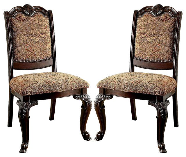 Pattern Dining Chair, Brown Cherry, Side Chair - Victorian - Dining ...