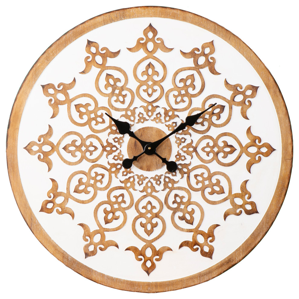 Crawley Round Wall Clock - Traditional - Wall Clocks - by SEI | Houzz
