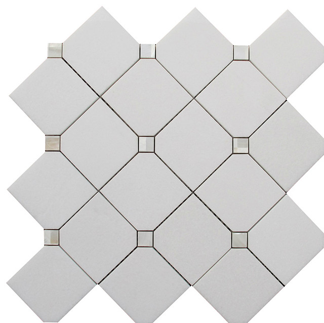 Pearl Square Tile, 11.4x11.4" - Contemporary - Mosaic Tile - by PARMA ...