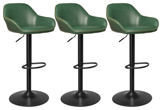 Set of 3 Adjustable Swivel Bar Stool - Contemporary - Bar Stools And ...