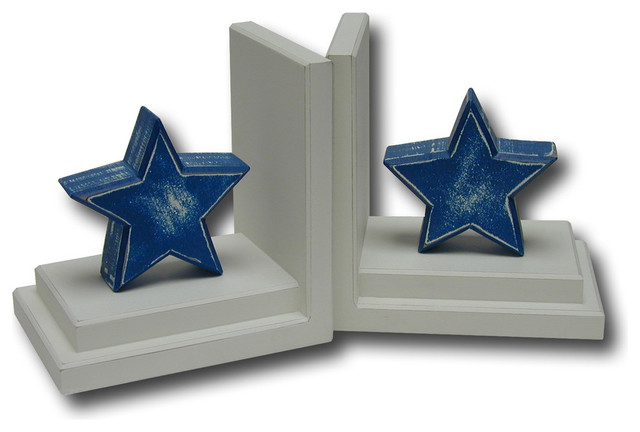 Distressed Star Bookends - Eclectic - Bookends - by OneWorld | Houzz