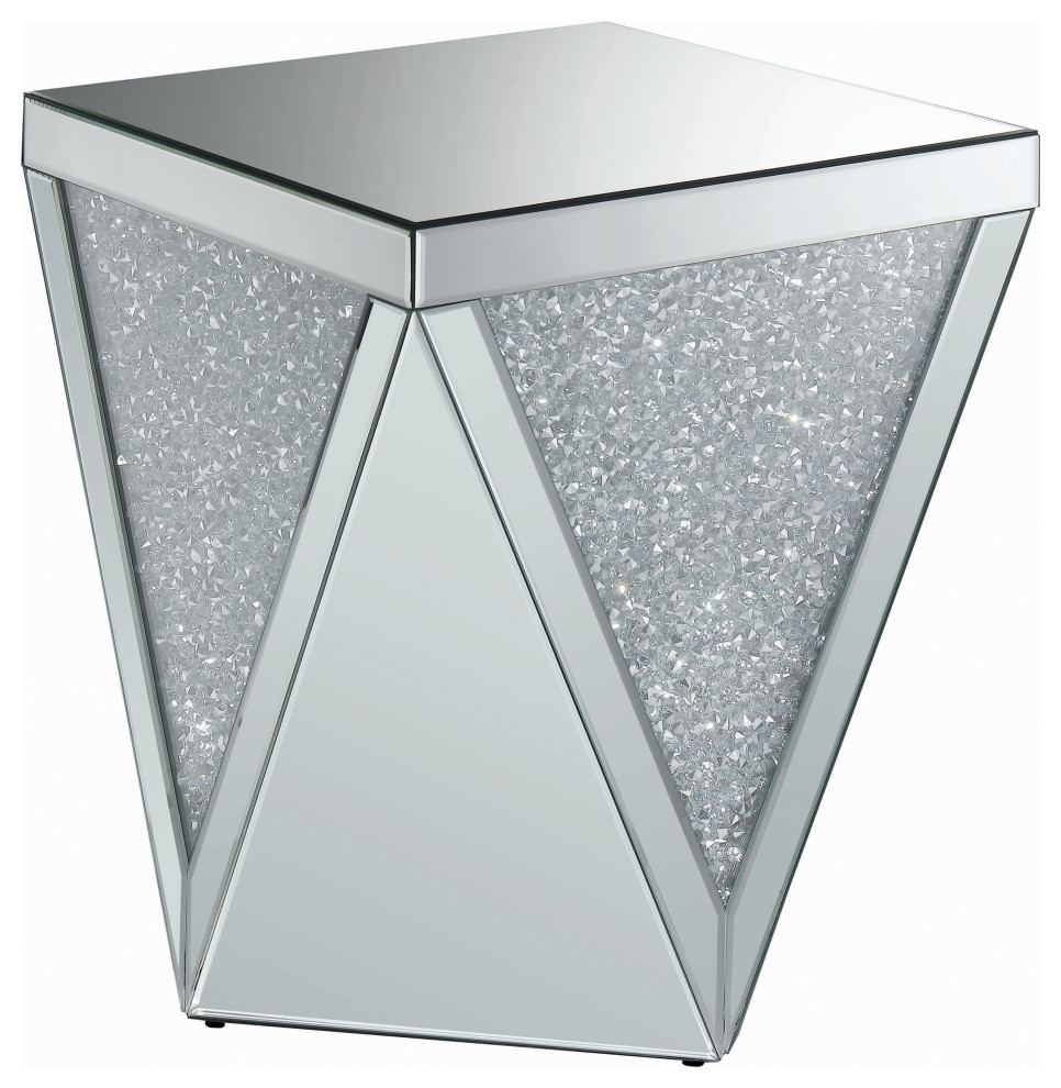 Square End Table with Triangle Base - Contemporary - Side Tables And ...