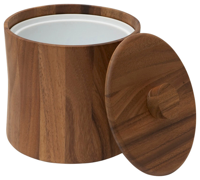 Acacia Wood Ice Bucket - Tropical - Ice Tools And Buckets - by Woodard ...
